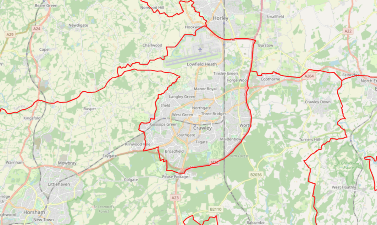 Crawley’s constituency boundaries – Peter Lamb for Crawley